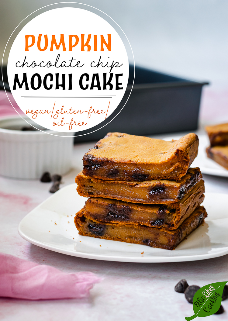 Vegan Pumpkin Mochi Cake - Ellie Likes Cooking
