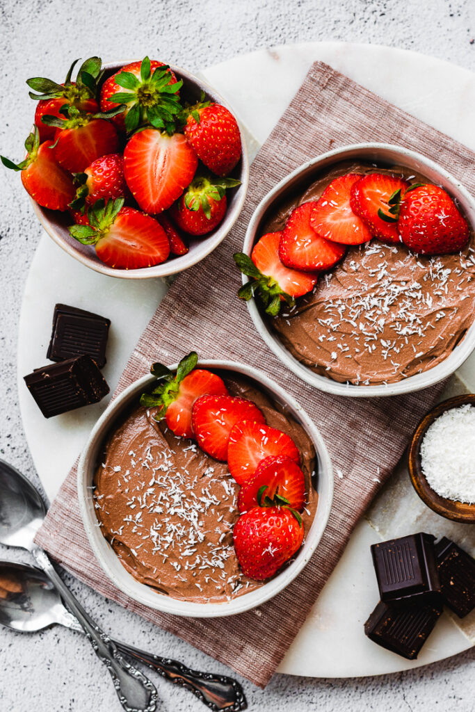 Protein Chocolate Mousse (Vegan, Gluten-Free) - Ellie Likes Cooking