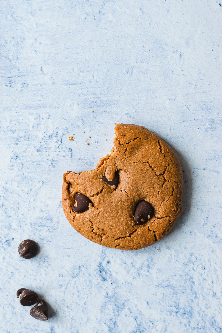 Healthier Peanut Butter Chocolate Chip Cookies (Vegan, GF, OF) - Ellie ...