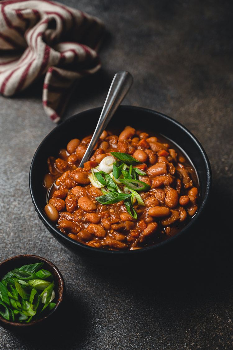 Miso Baked Beans (Instant Pot + Stovetop) - Ellie Likes Cooking