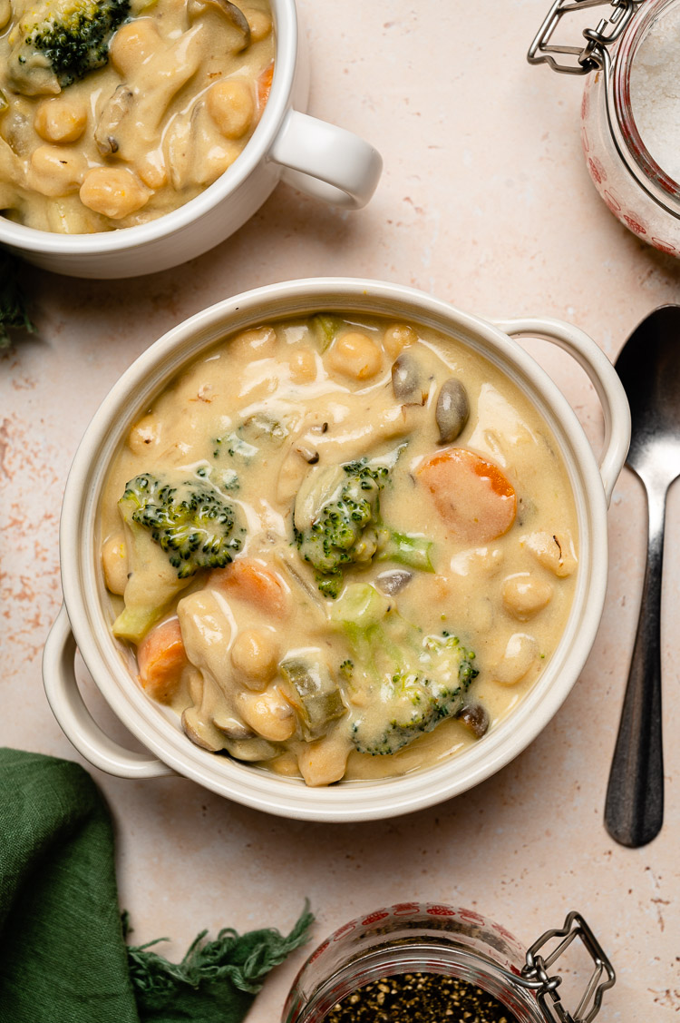 Soy Milk Cream Stew (Vegan) - Ellie Likes Cooking