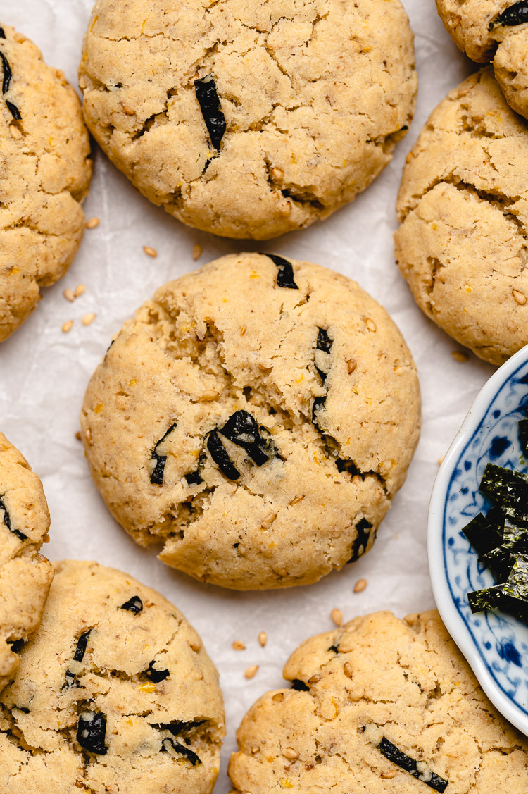 Vegan Miso Lemon Senbei Cookies - Ellie Likes Cooking