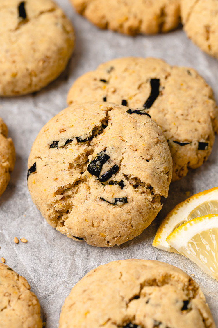 Vegan Miso Lemon Senbei Cookies - Ellie Likes Cooking