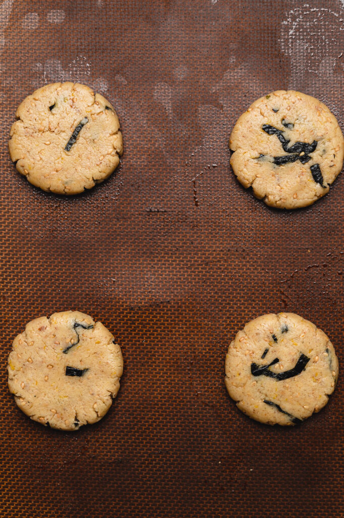 Vegan Miso Lemon Senbei Cookies - Ellie Likes Cooking
