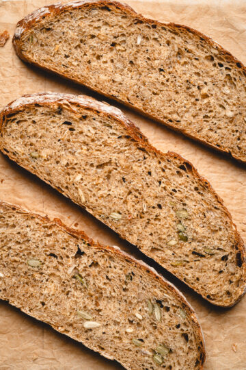Seeded Multigrain Bread (No Knead) - Ellie Likes Cooking