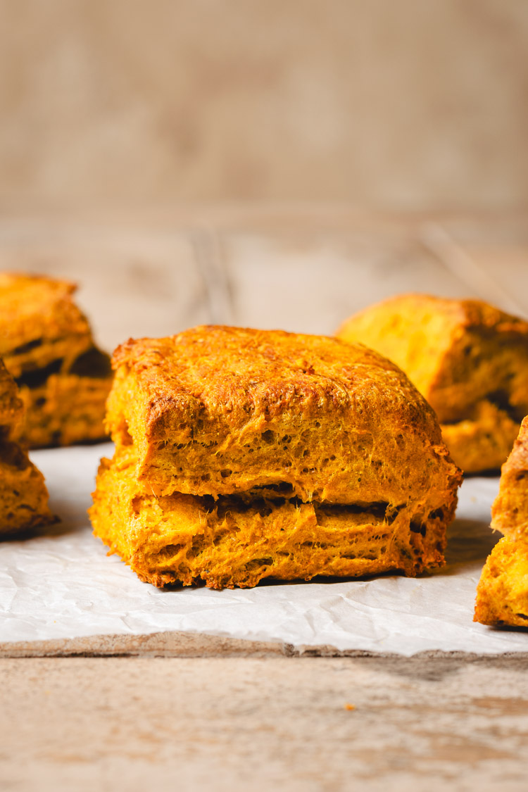 Vegan Pumpkin Biscuits - Ellie Likes Cooking