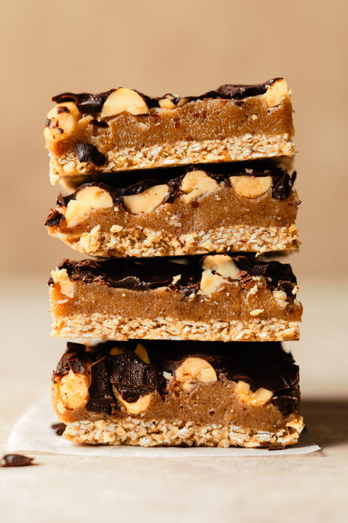 Healthy Date Snickers Bars - Ellie Likes Cooking