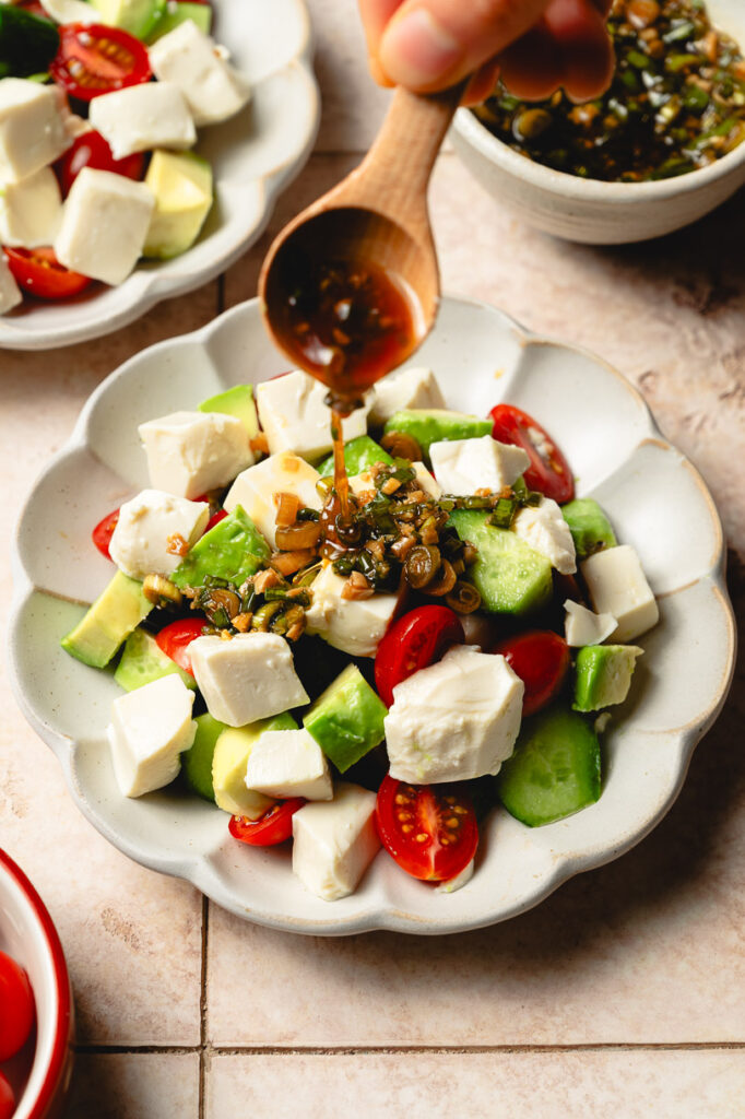 Silken Tofu Salad - Ellie Likes Cooking